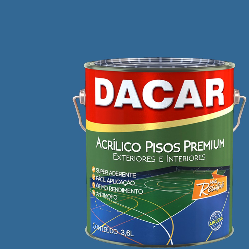 Tinta Piso Premium Dacar Azul 3,6 Lts | Shopee Brasil