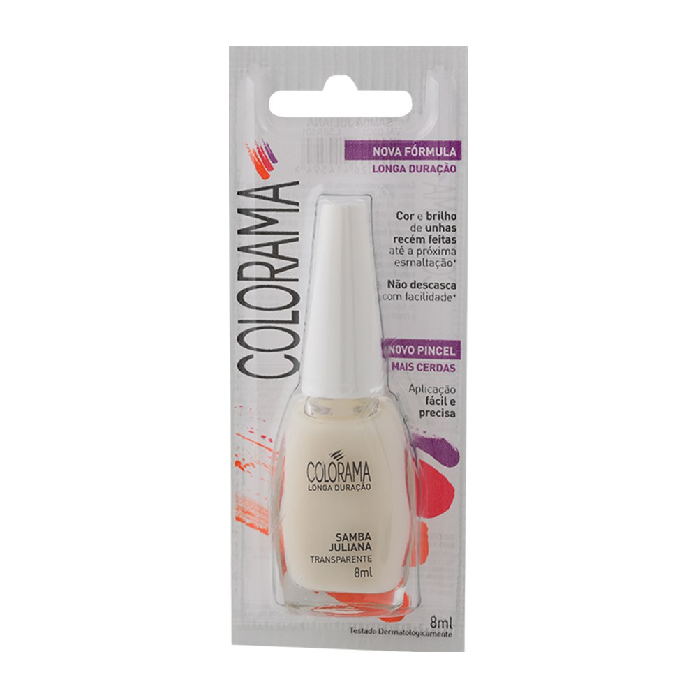 Esmalte colorama transparente samba juliana 8ml | Shopee Brasil