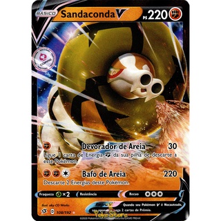 Carta Pokemon Sandaconda V Português Card Original Copag | Shopee Brasil
