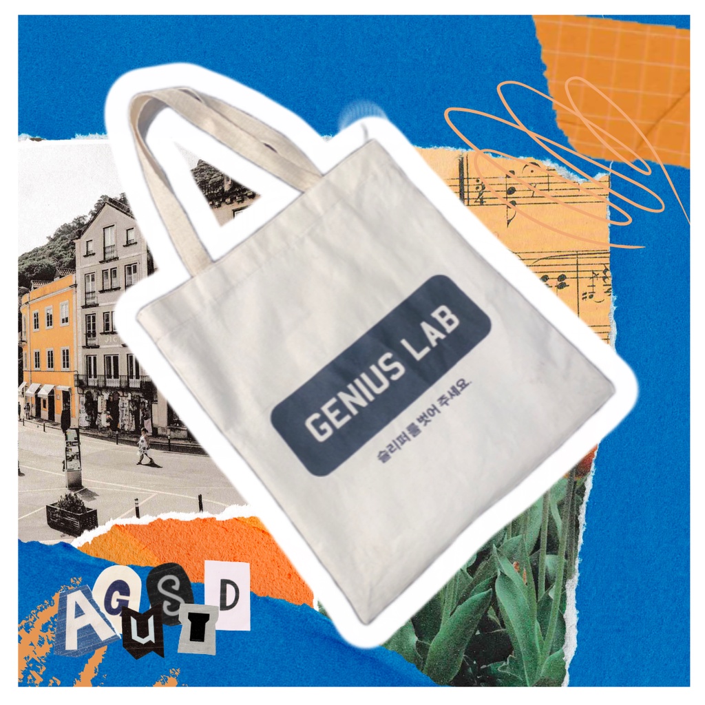 Ecobag Genius Lab - Min Yoongi/SUGA/Agust D/BTS | Shopee Brasil