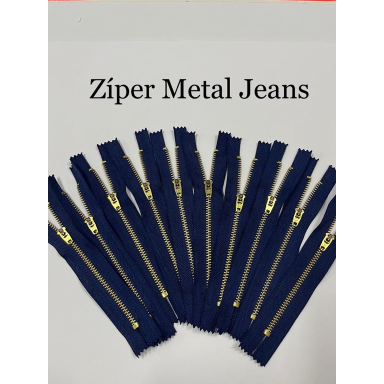 Ziper Metal 18 cm Fixo Pacote com 10 unid. | Shopee Brasil