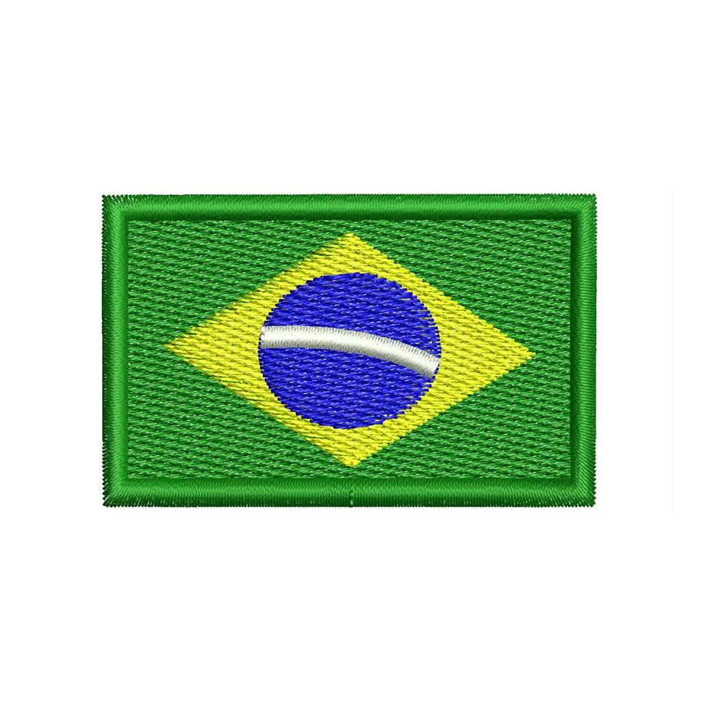 Patch Bordado Bandeira Do Brasil Patches Poliester | Shopee Brasil