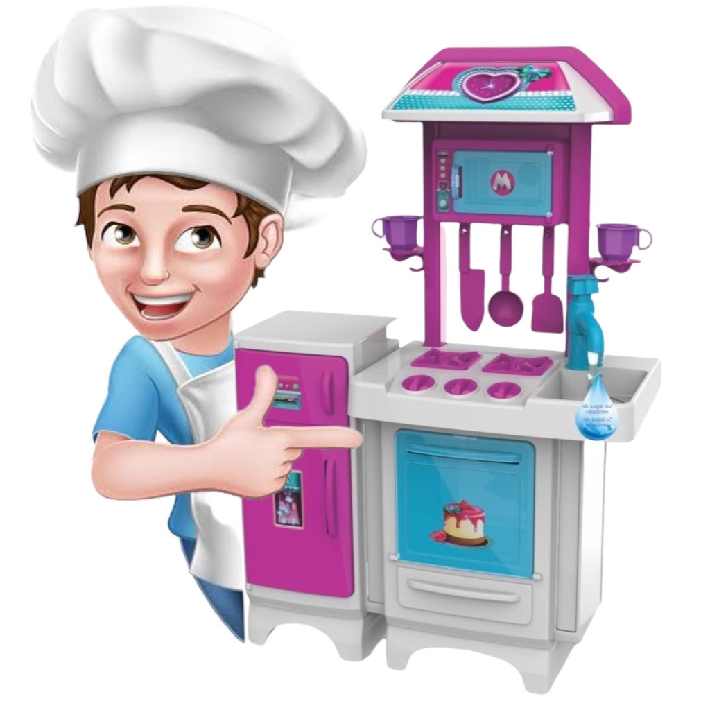 Cozinha Infantil Completa Pink Com Agua Magictoys | Shopee Brasil