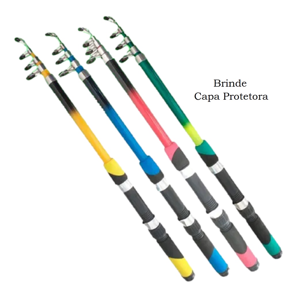 Kit 3 Varas De Pesca P/ Molinete Ultra Light Cores Diversas pesca Vara ...