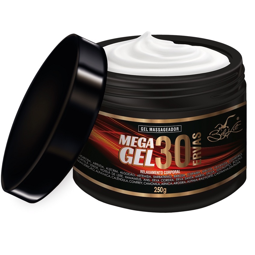 Mega Gel 30 ervas Extra Forte (Relaxamento Corporal) 250g Belkit ...
