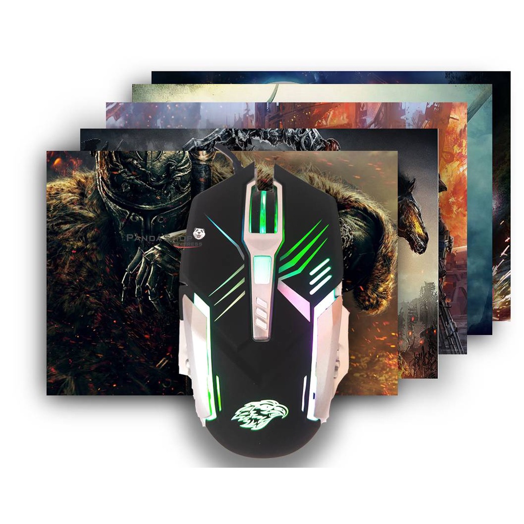 Mouse Gamer 2400 dpi RGB + Mousepad | Shopee Brasil