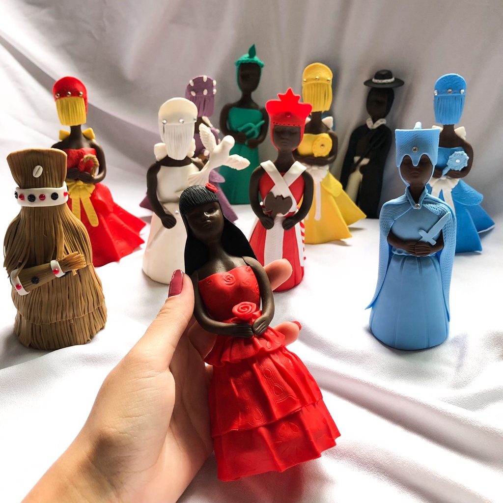 Imagem Boneco Orixás/Entidade/Exu - Topo de Bolo Obaluaê/Iansã/Oxóssi ...