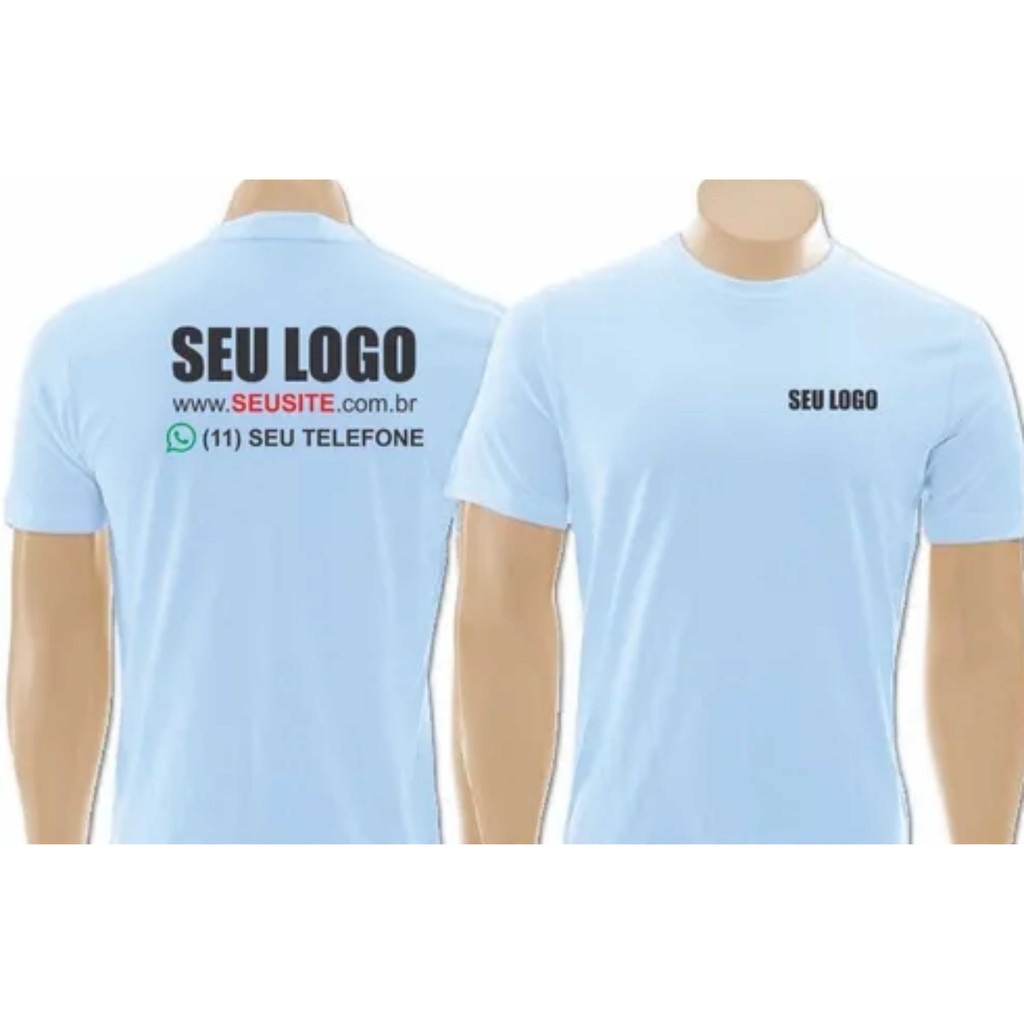 Kit 4 camisas Uniforme Empresas Personalizada com sua Logo camisa para ...