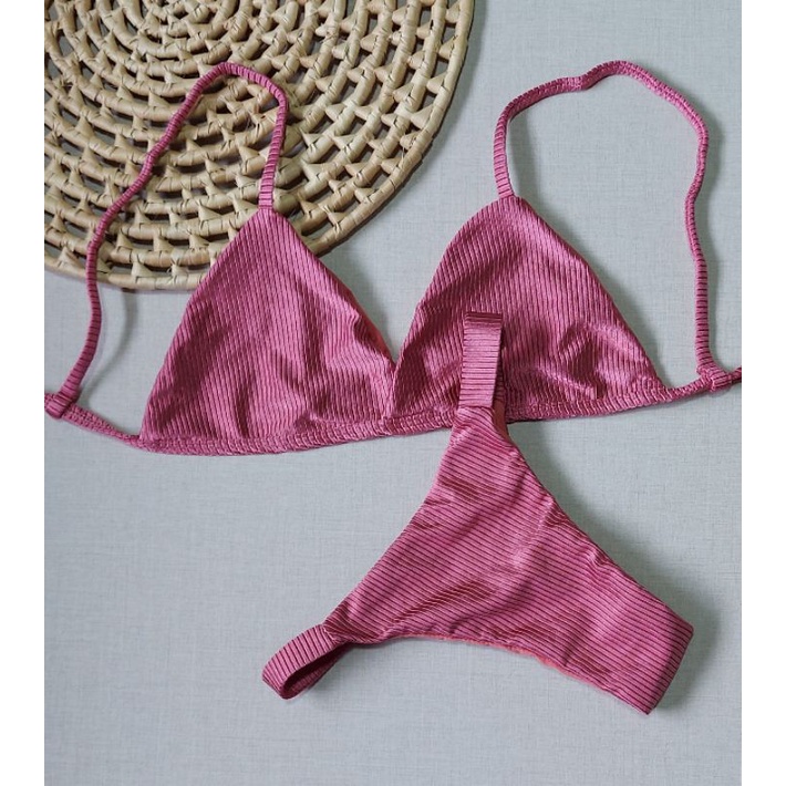 Biquíni Top Fixo Com Calcinha Marquinha De Fita Shopee Brasil