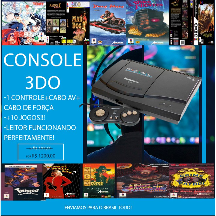 console 3DO +10 jogos - leitor funcionando perfeitamente - panasonic ...