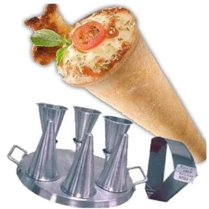 Forma para pizza cone kit completo 6 cones - Escorrega o Preço