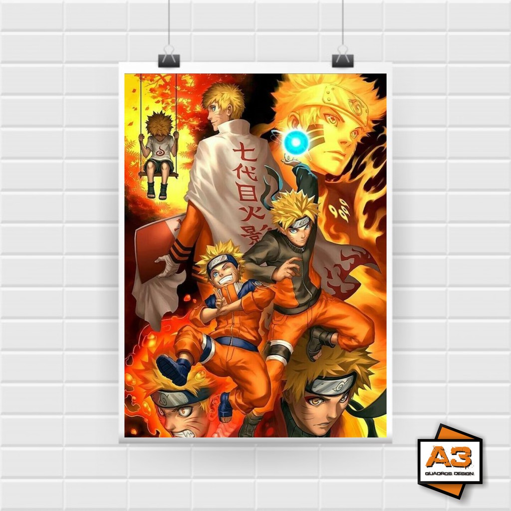 Posters Cartaz Anime Naruto Adesivo A4 | Shopee Brasil