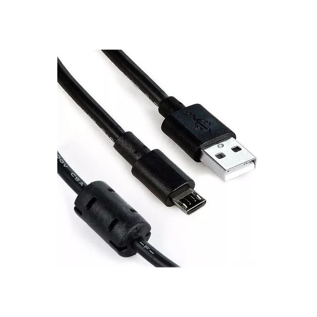 Cabo USB A/Micro USB 5 Pinos 1,80M Preto Com Filtro | Shopee Brasil
