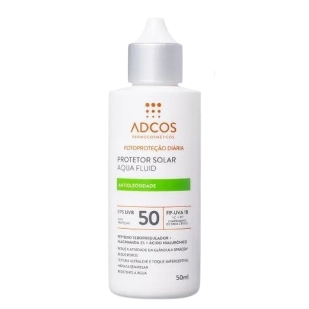 Protetor Solar Aqua Fluid Fps 50 Incolor Adcos 50ml - filtro solar para ...