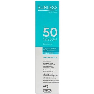Protetor Solar Facial Sunless FPS 50 Toque Seco sem base com 60g ...