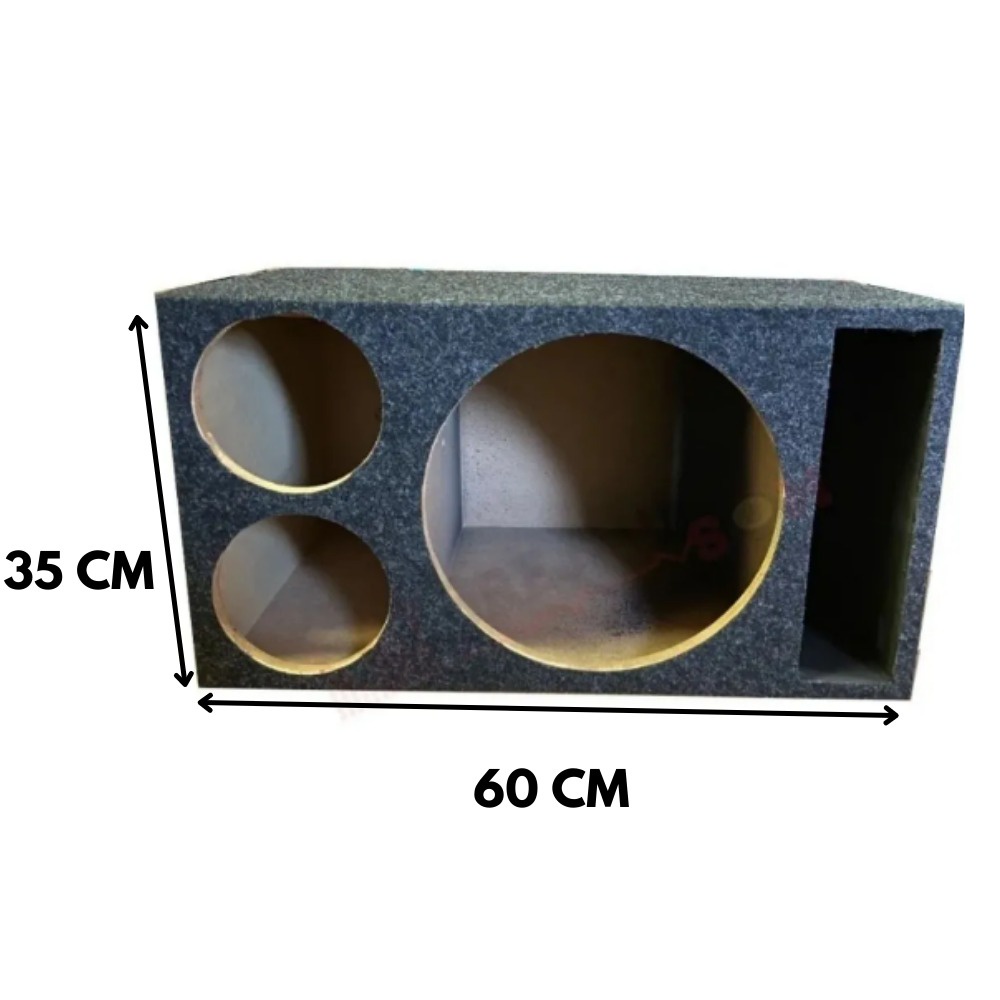 Caixa Trio Vazia 12 Polegadas 1 Drive 1 Tweeter Duto Régua | Shopee Brasil