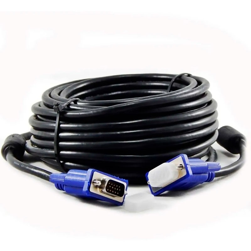 Cabo de video VGA 10 Metros Cabo VGA SVGA RGB com Filtro (Macho x Macho ...