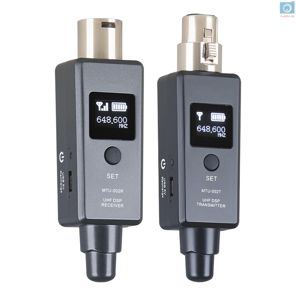 1 Par Sistema Micfone Microfone Sem Fio Transmissor Sem Fio Sistema ...