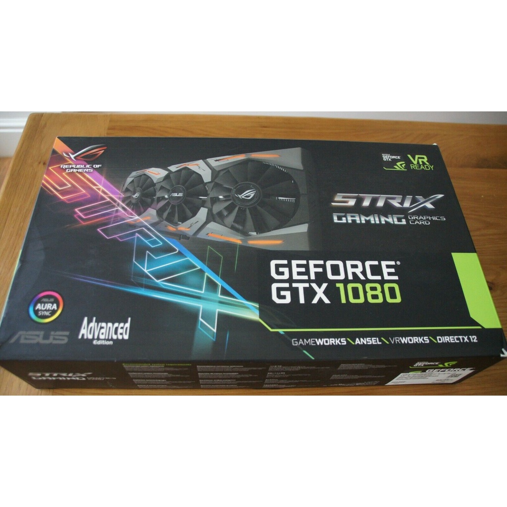 ASUS Rog GeForce GTX 1080 STRIX Gaming Graphics Card 8gb Advanced ...