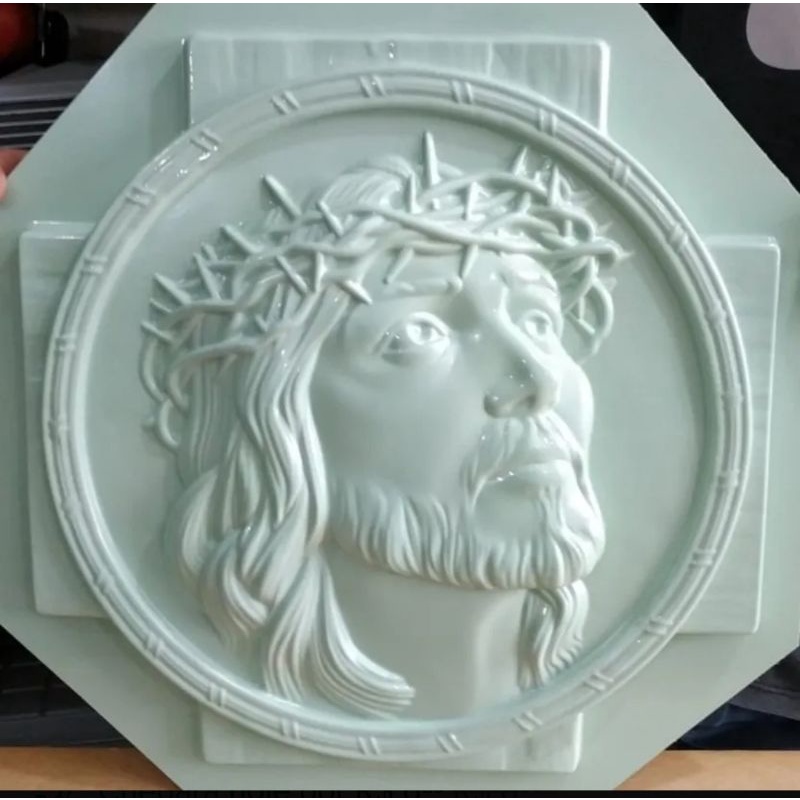 Molde Forma ABS Quadro Jesus Cristo 41x41cm Gesso | Shopee Brasil