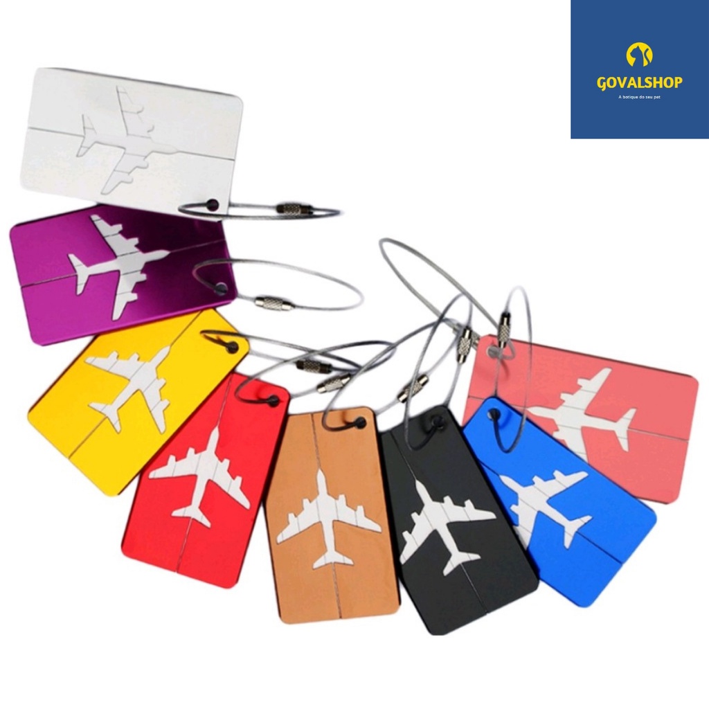 Etiqueta tag de identificação para mala de viagem | Shopee Brasil