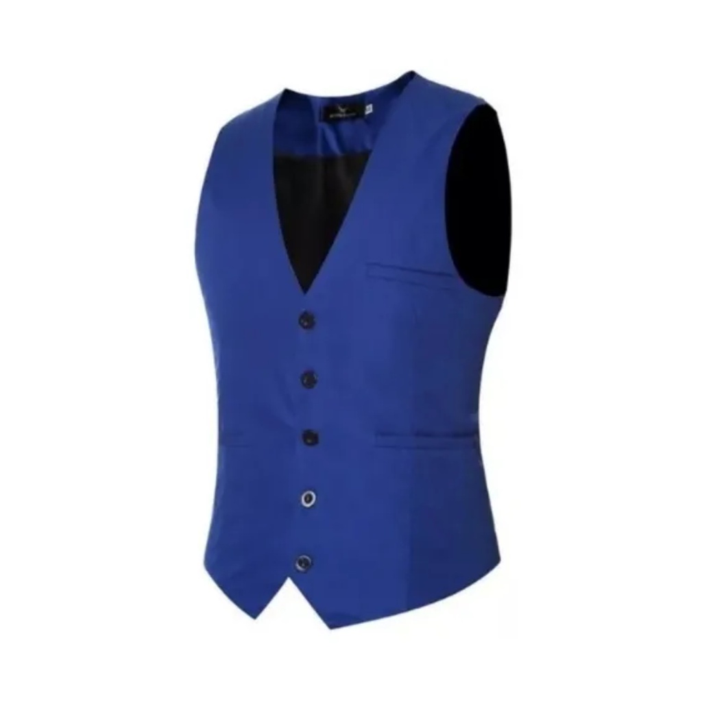 Colete Slim Social de Luxo -Azul Royal- C/ Regulagem "ENVIO IMEDIATO ...