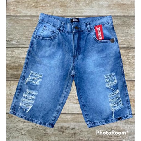 KIT 2 Bermuda Jeans Masculina Lycra Elastano Alta Qualidade Pronta ...