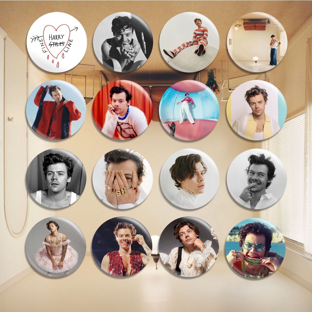 Botton HARRY STYLE - 3,5cm broche boton button buton Fine Line Harry's ...