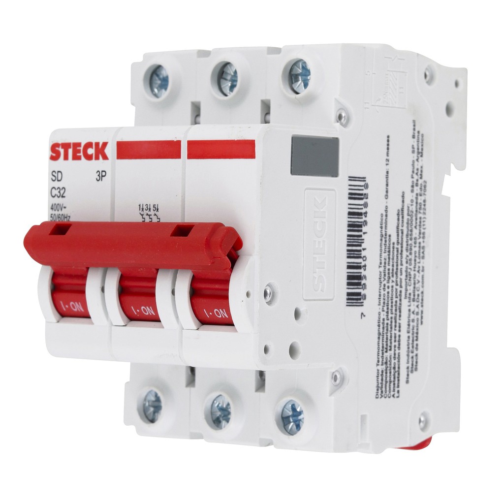 Disjuntor Tripolar 3p 32a Curva C 3ka 400v Sdd63c32 Steck | Shopee Brasil