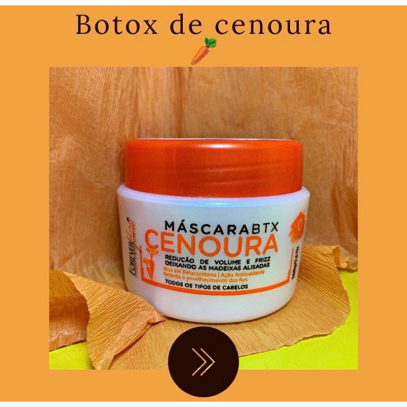 Forever Liss Profissional Botox De Cenoura Sem Formol 160g Shopee Brasil