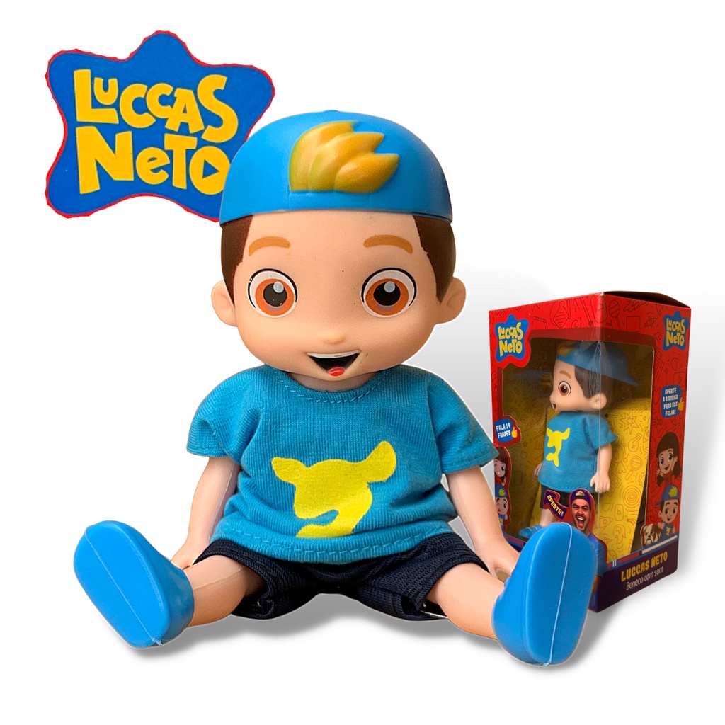 Boneco do Luccas Neto / Brinquedo com Som / Fala 14 Frases Famosas do ...