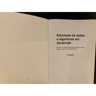 Livro - Estruturas de Dados e Algoritmos com JavaScript | Shopee Brasil