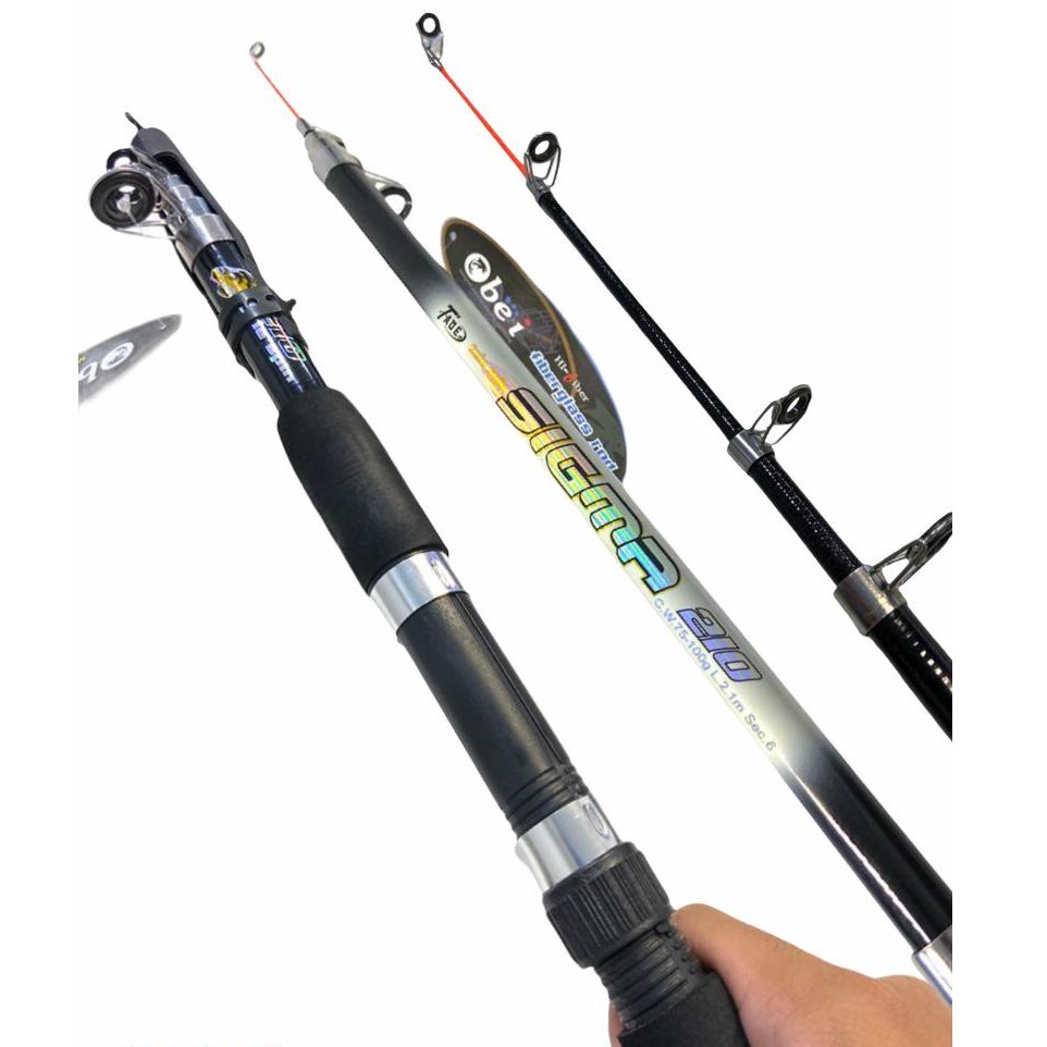 Vara de Pescar Telescópica Sigma até 2,70 Metros Taue 10 Libras ...