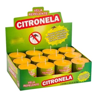 Vela Citronela Repelente Natural Insetos 90g Espanta Mosquito da Dengue ...