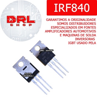 Kit 2 Irf840 Transistor Mosfet IRF840 irf840 100% Original | Shopee Brasil