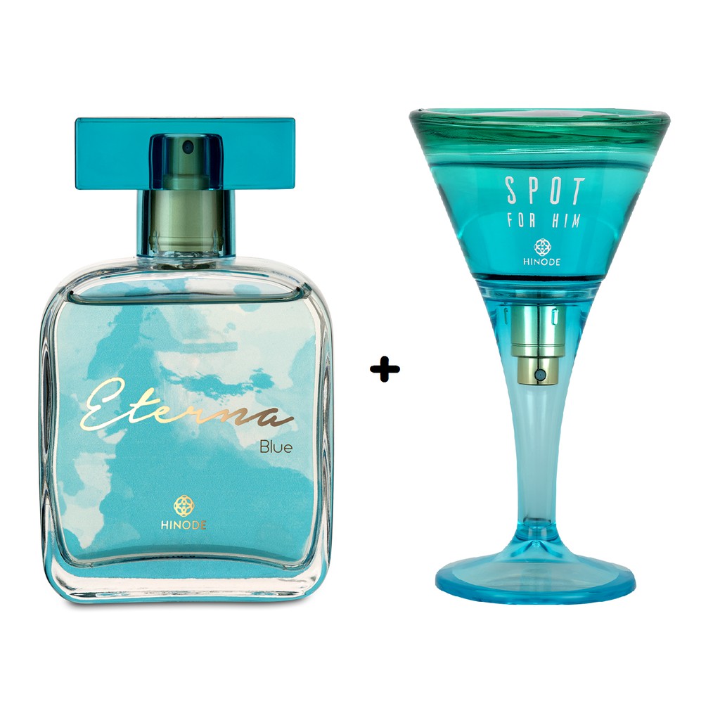 KIT NAMORADOS HINODE PERFUMES SPOT HIM E ETERNA BLUE (ORIGINAL ...