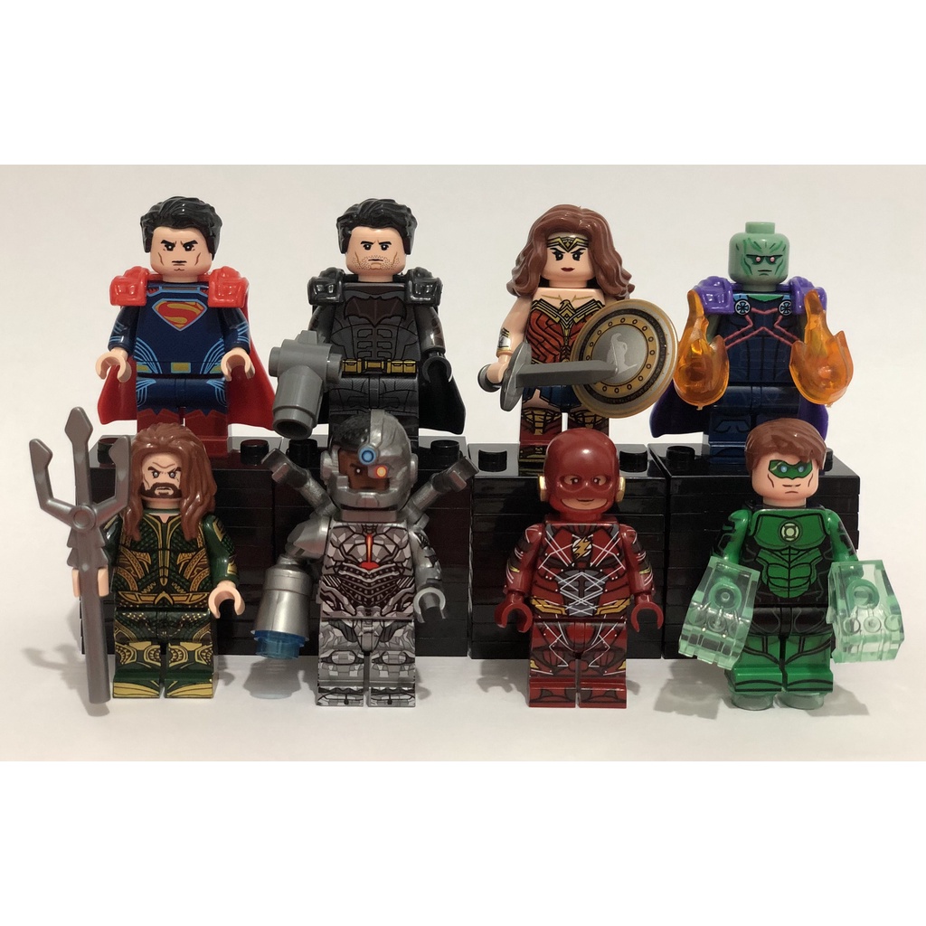 Minifiguras Liga da Justiça de Zack Snyder Flash Lanterna Verde Batman ...