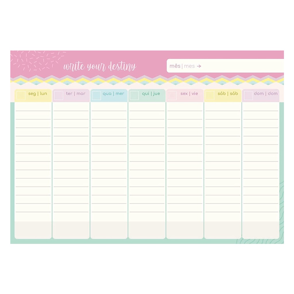 Bloco Planner Semanal Creme 52 Folhas Jandaia | Shopee Brasil