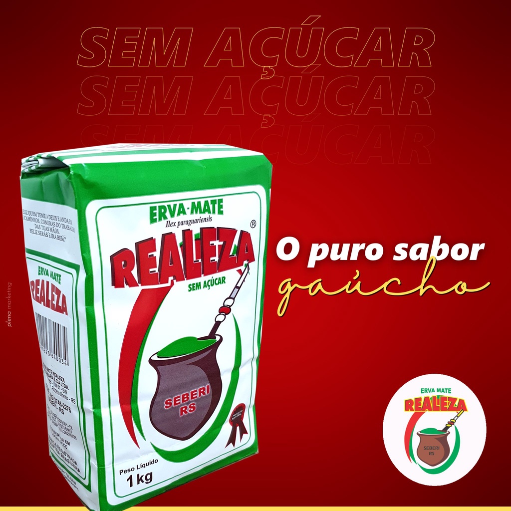erva mate chimarrão Realeza 1kg - Escolha O Sabor | Shopee Brasil