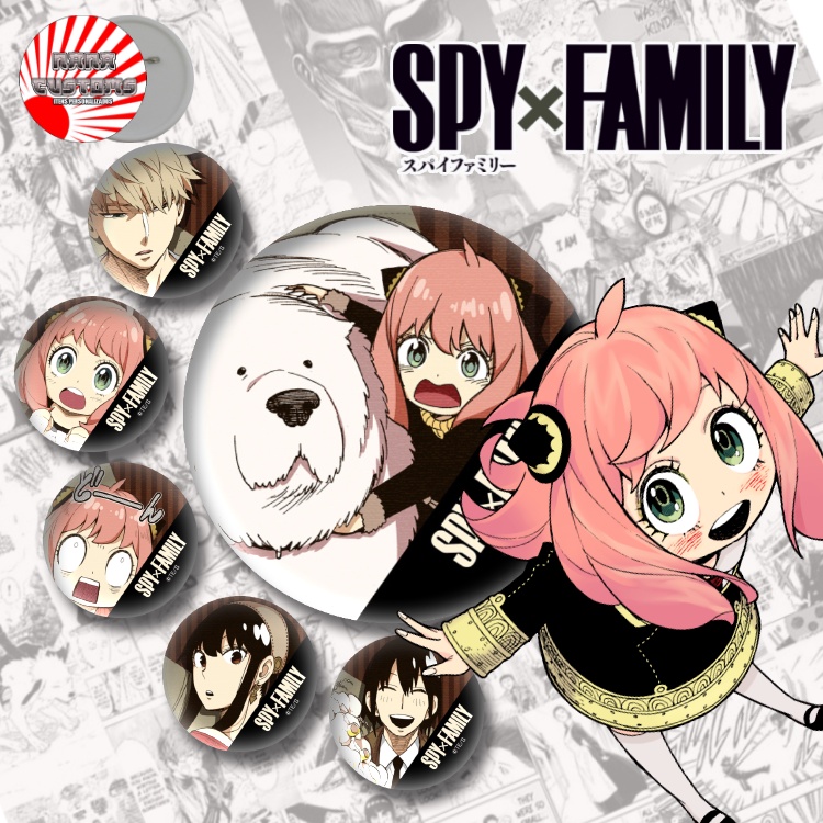 KITS COM 6 BOTTONS SPY X FAMILY (buttons / boton/ broche / pin / button ...