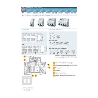 Disjuntor Siemens Bipolar 5SP42 MCB C100 | Shopee Brasil