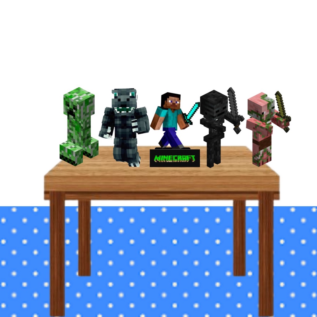 Kit Displays Minecraft Barato Em Mdf | Shopee Brasil