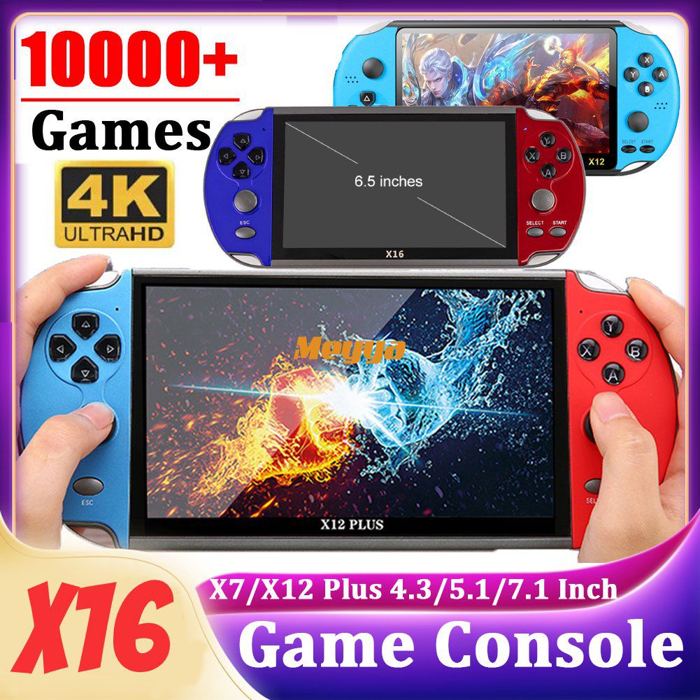 X16 Plus Console De Jogo De Mão Tela HD Embutida 10000 + Jogos Portátil Áudio Video Player ...