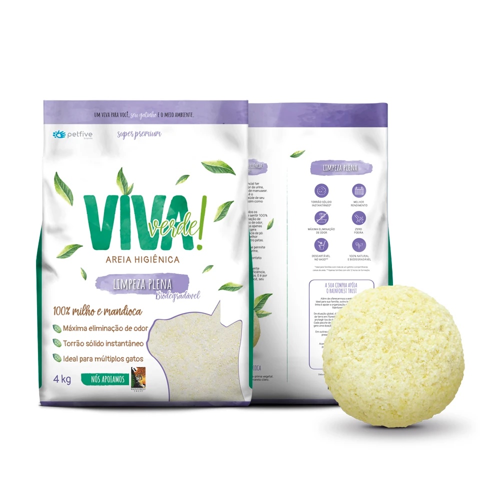areia viva verde limpeza plena 4KG (RX - BIO FINA) | Shopee Brasil
