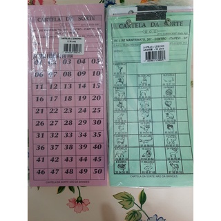 Cartela de Rifa Diversos Modelos Pacote com 50 Unidades, cartela da sorte. | Shopee Brasil