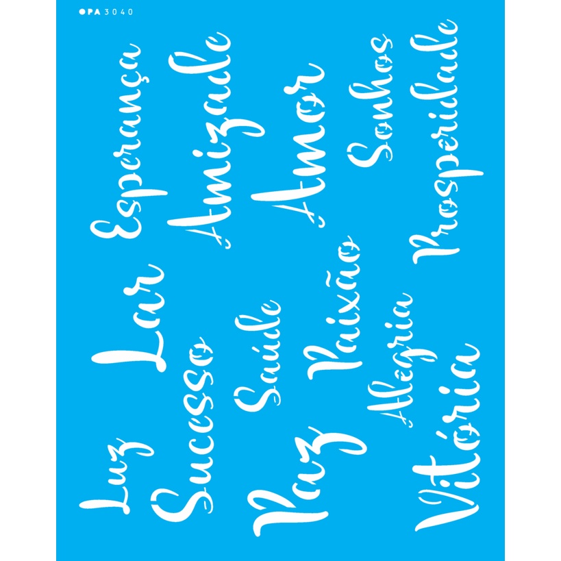 Stencil 20x25 - Opa3040 - Palavras Lettering Ii | Shopee Brasil