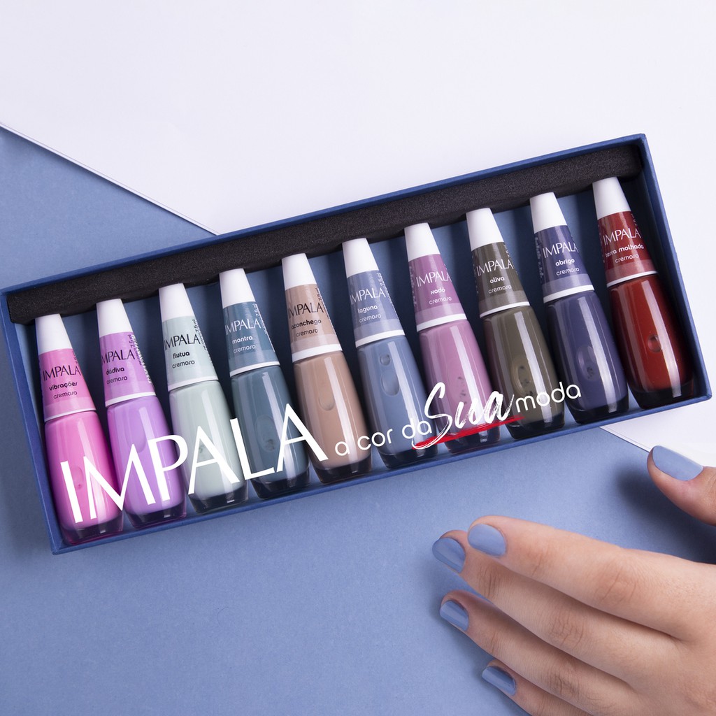 Esmalte Impala Kit C/10 Nova Coleção A Cor Da Sua Moda - Corre Que Ta ...