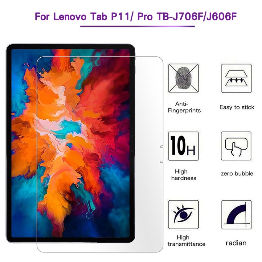 Película Protetora De Tela De Vidro Para Lenovo Tab P11 11'2021 TB-J606F J606L P11 Pro 11.5 ...