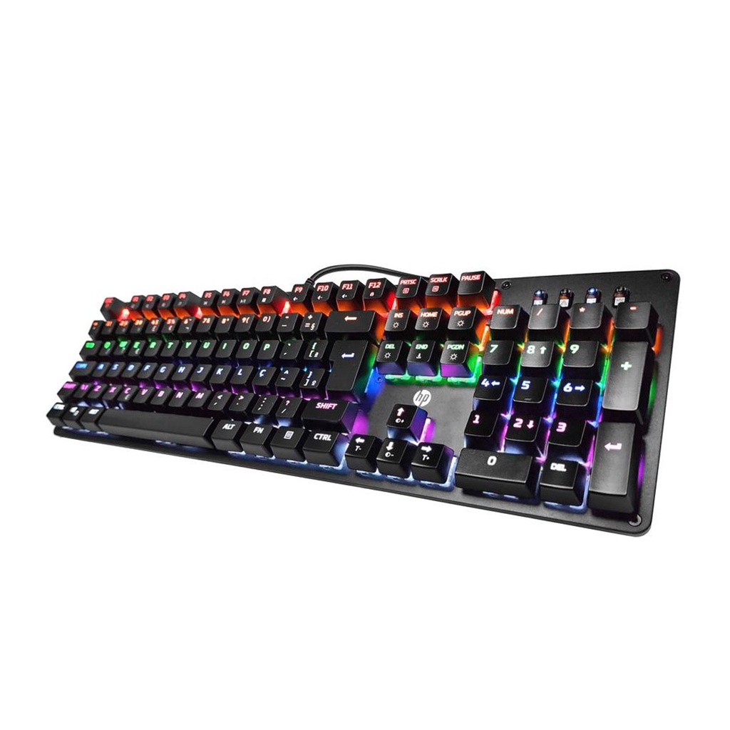Teclado Gamer Usb Mecânico Switch Blue Gk100 Led | Shopee Brasil