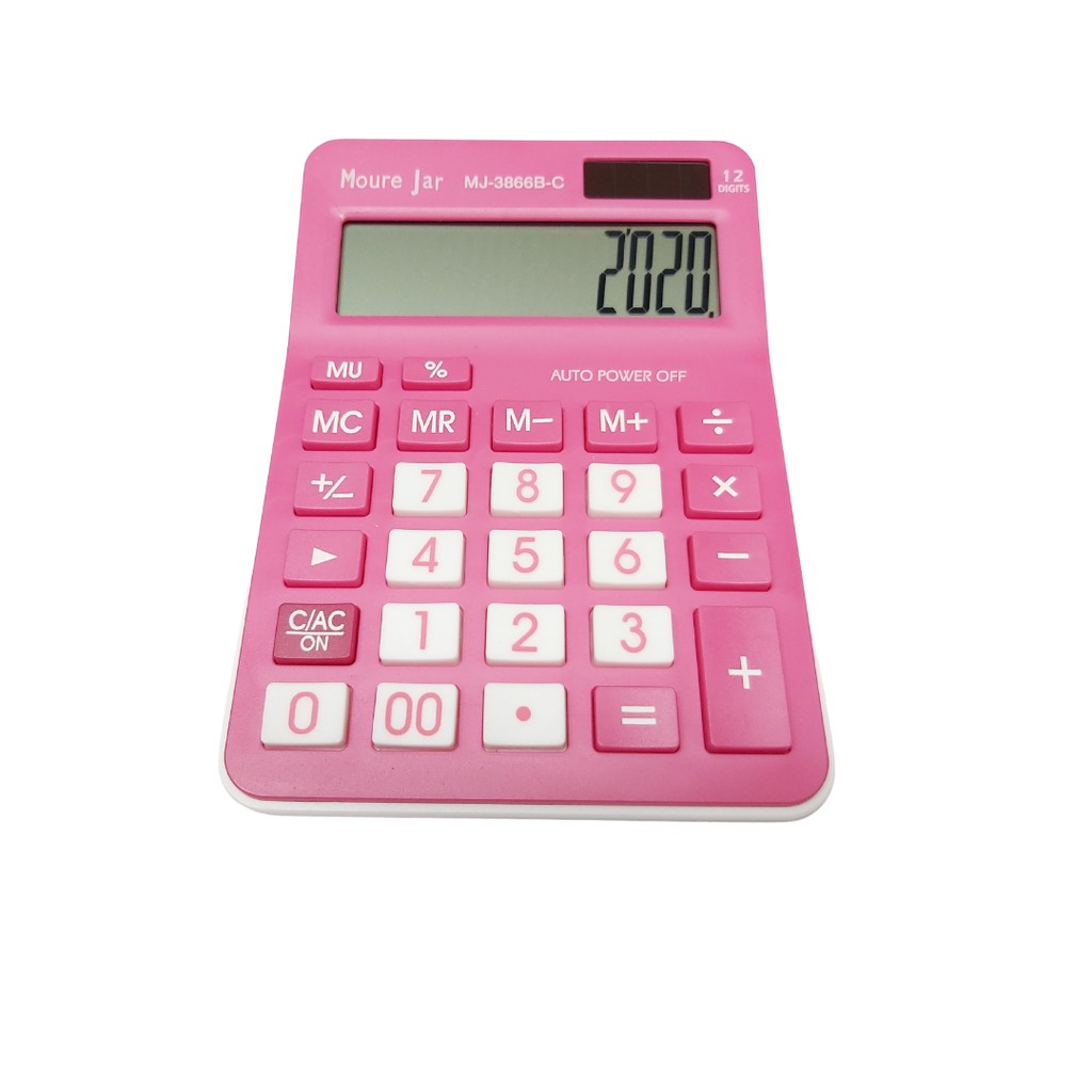 Calculadora de Mesa Rosa - Moure Jar - Visor Elevado | BeeCost